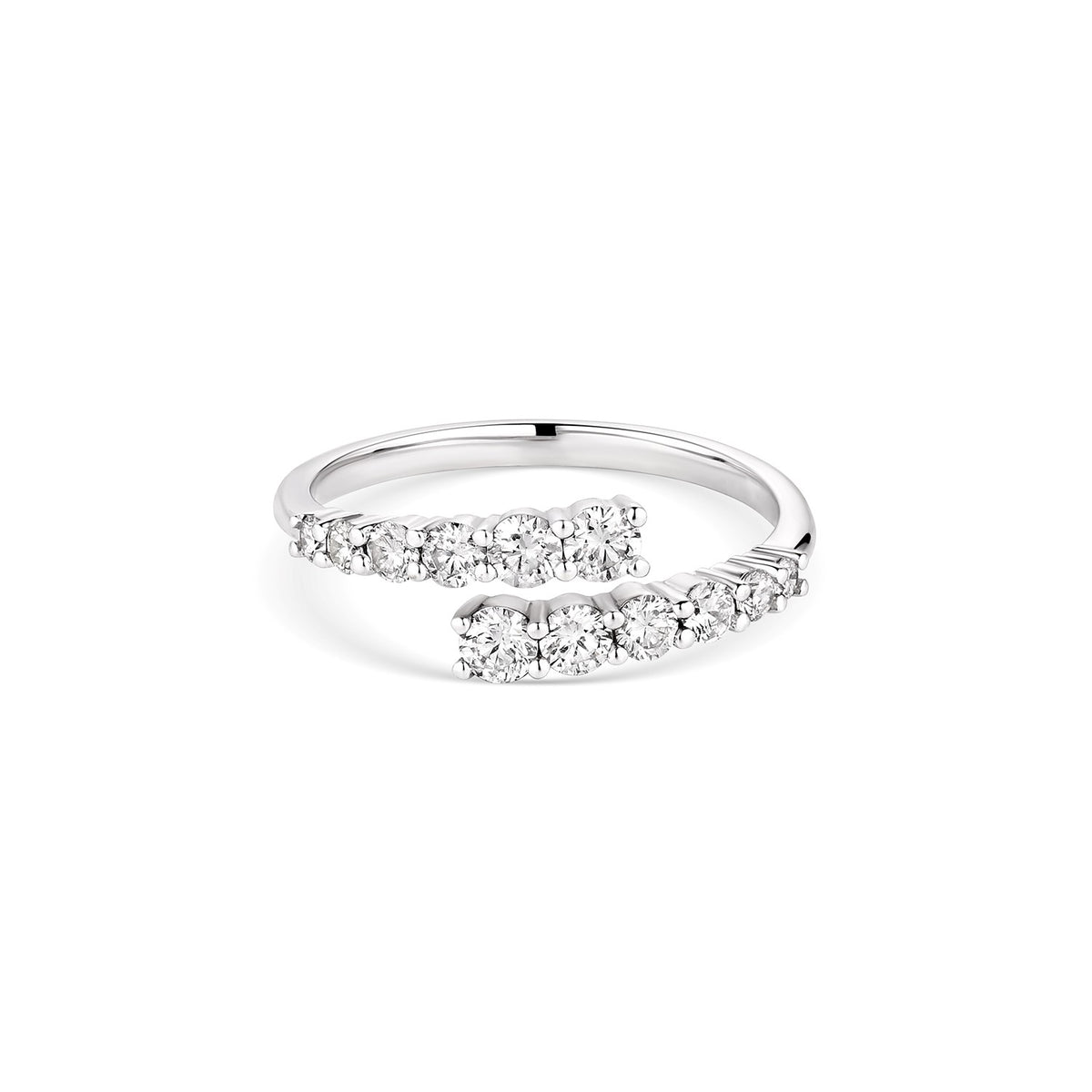 Graduated Open Wrap Diamond Ring